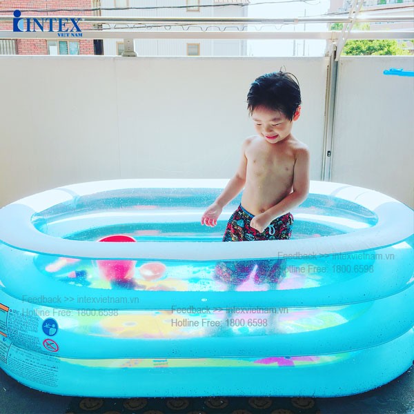 Bể bơi phao mini 3 tầng cho bé hình oval INTEX 57482 - Intex Việt Nam