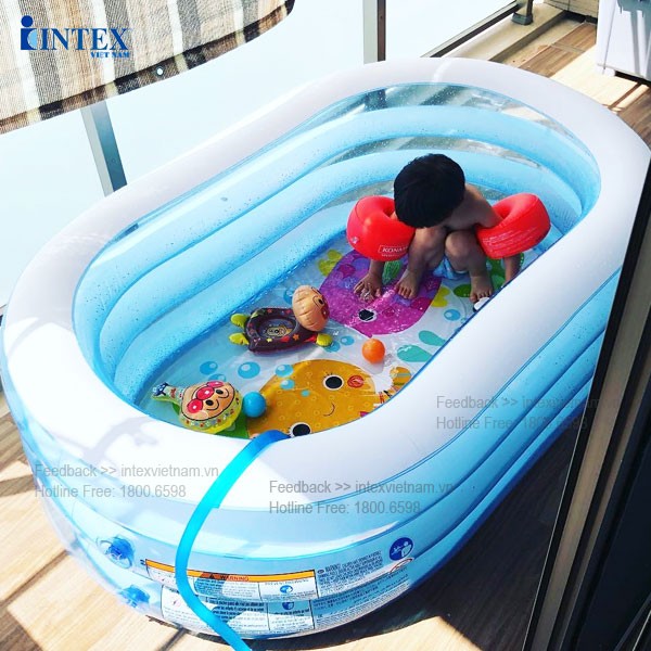 Bể bơi phao mini 3 tầng cho bé hình oval INTEX 57482 - Intex Việt Nam