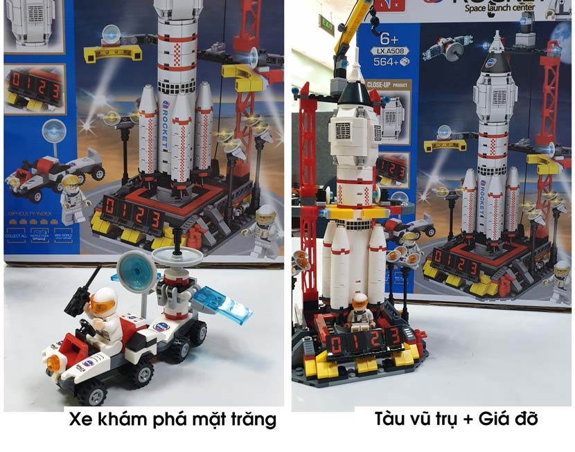 Đồ chơi xếp hình tên lửa ROCKET 564 chi tiết LX.A508