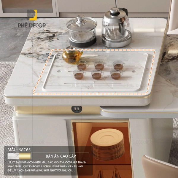 Bàn Ăn Tích Hợp Đảo Bếp Cao Cấp Nina - BAC65 chất lượng | Phê Decor
