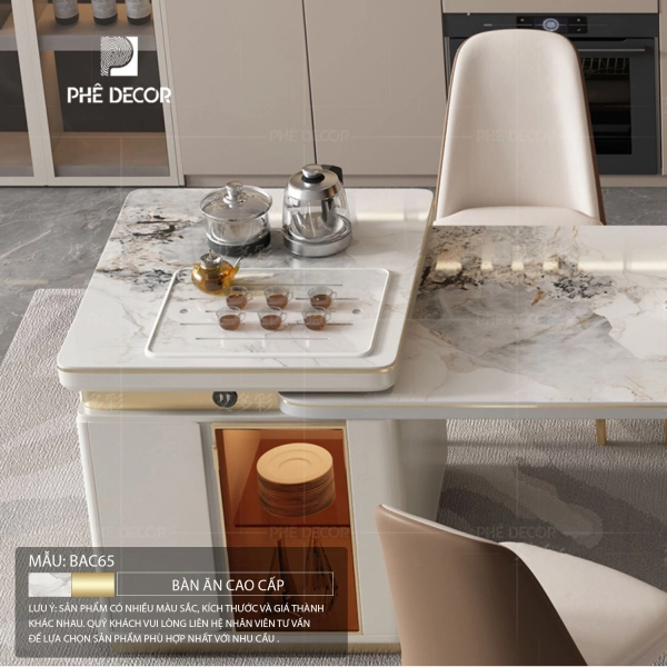 Bàn Ăn Tích Hợp Đảo Bếp Cao Cấp Nina - BAC65 chất lượng | Phê Decor