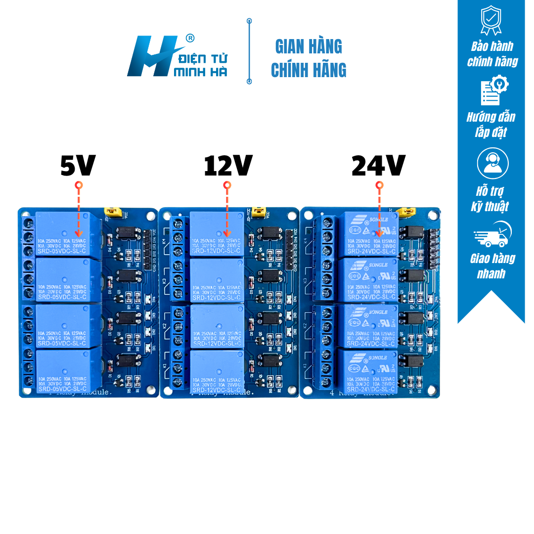 Mạch Module Relay 4 Kênh 5V