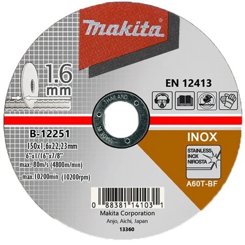 Đá cắt mỏng Makita B-12251 150x1,6x22mm chính hãng giá tốt nhất Super MRO