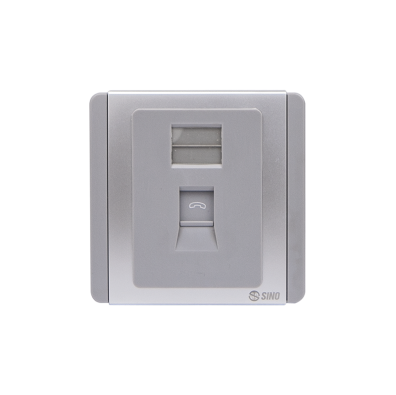 Ổ cắm điện thoại 4 dây có nắp che loại đơn Sino S66G31RJ chính hãng giá ...