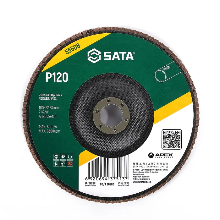 Nhám xếp Zirconia cao cấp Sata 55508 180×P120×22.23mm chính hãng giá ...